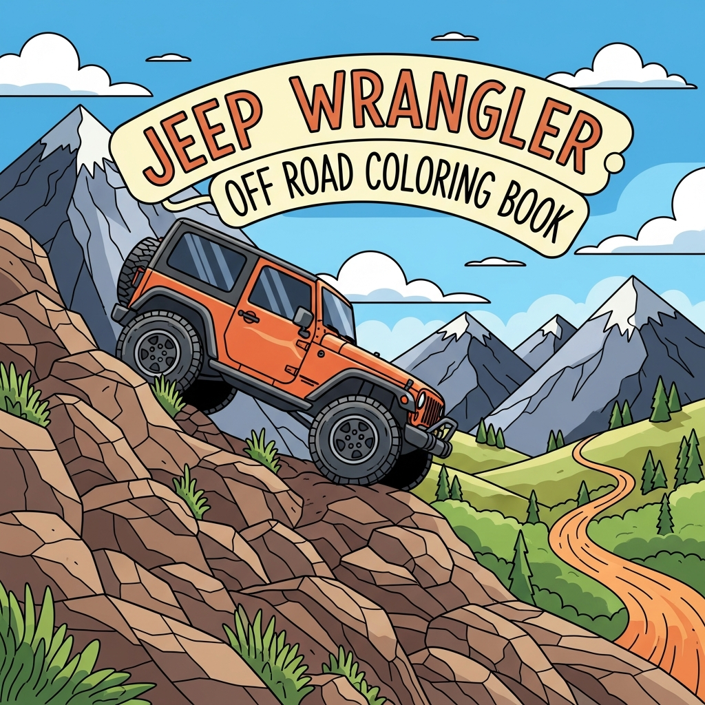 Jeep Wrangler Off Road - Free Printable Coloring Book