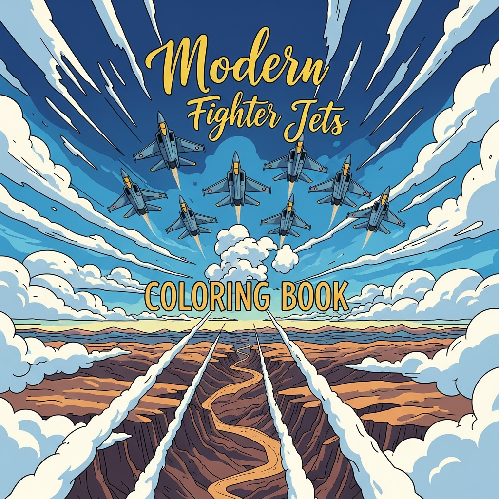 Modern Fighter Jets - Free Printable Coloring Book