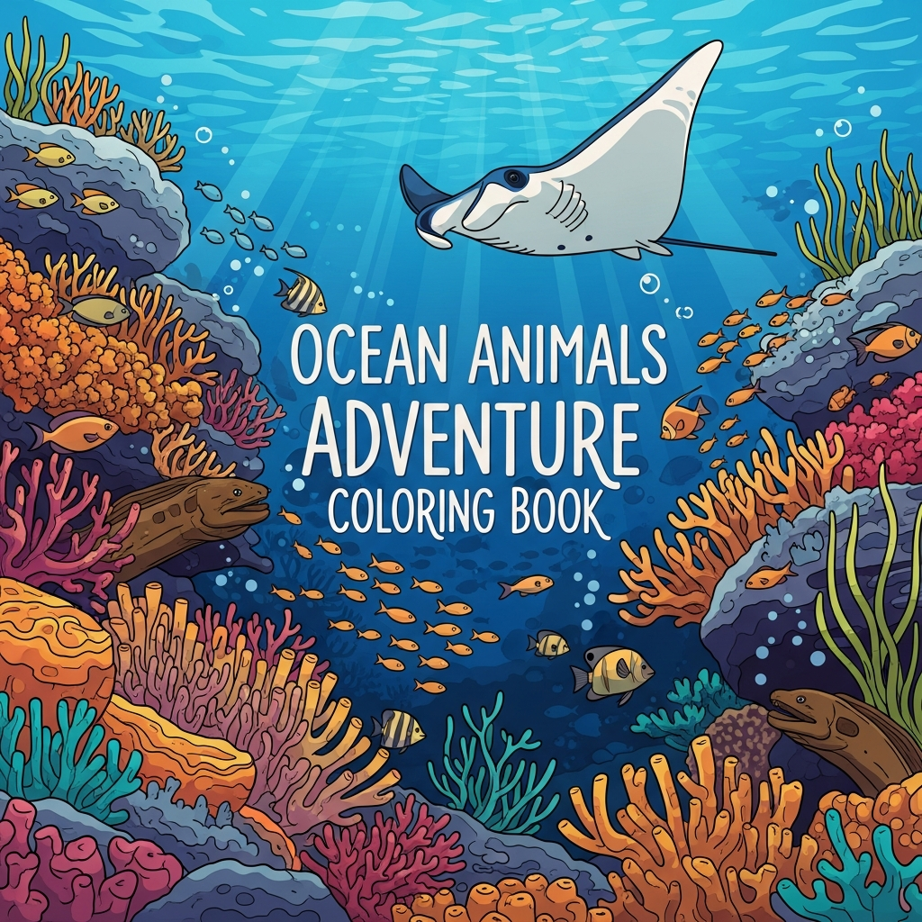 Ocean Animals Adventure - Free Printable Coloring Book