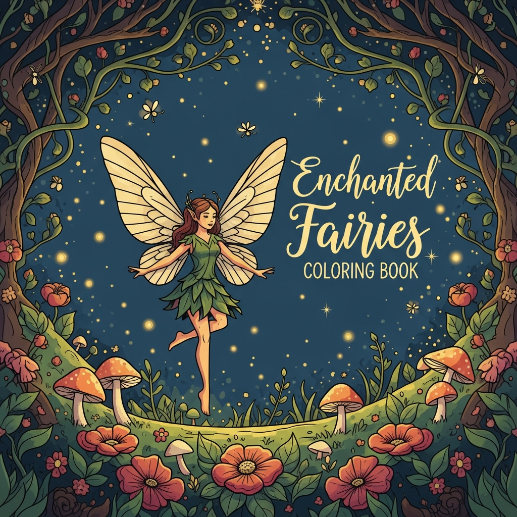 Enchanted Fairies - Free Printable Coloring Book